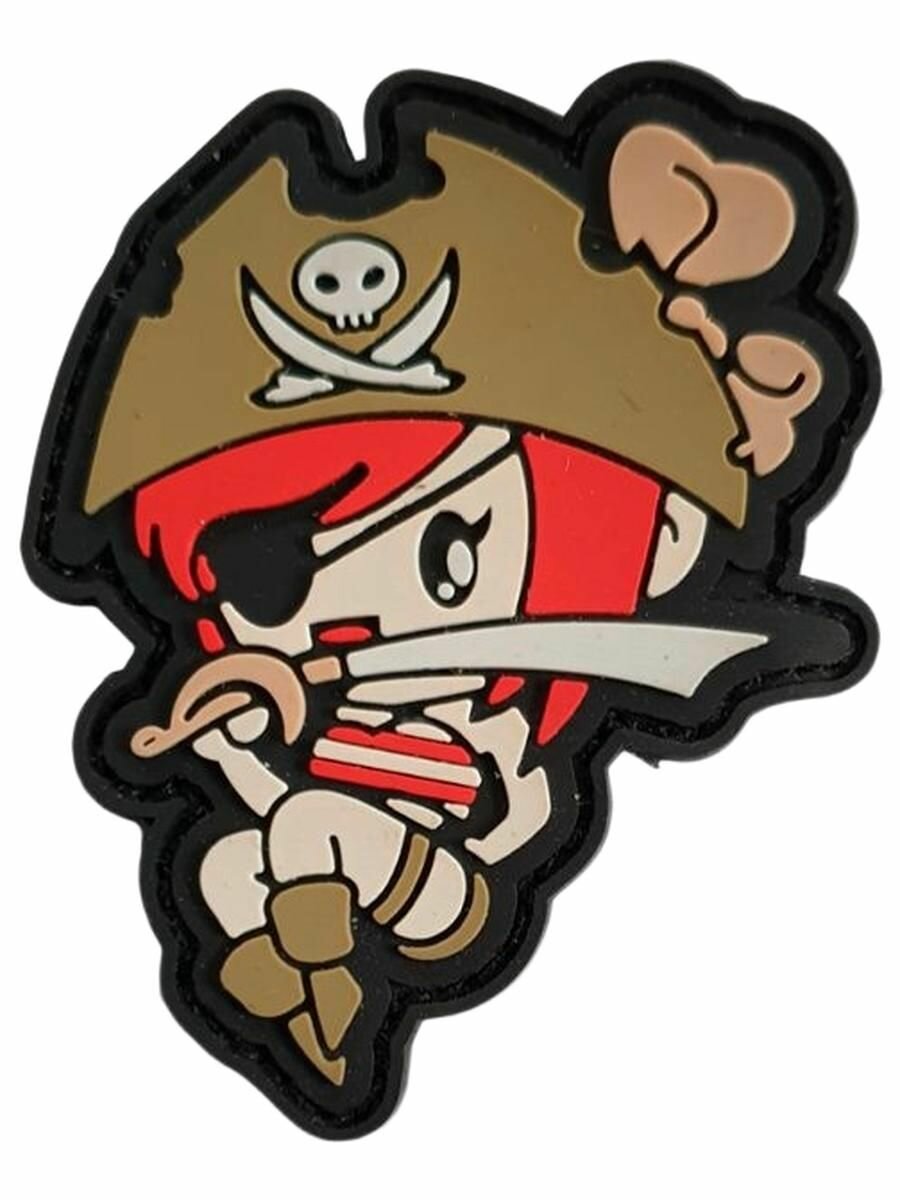 Шеврон : Pirate Girl PVC койот шляпа