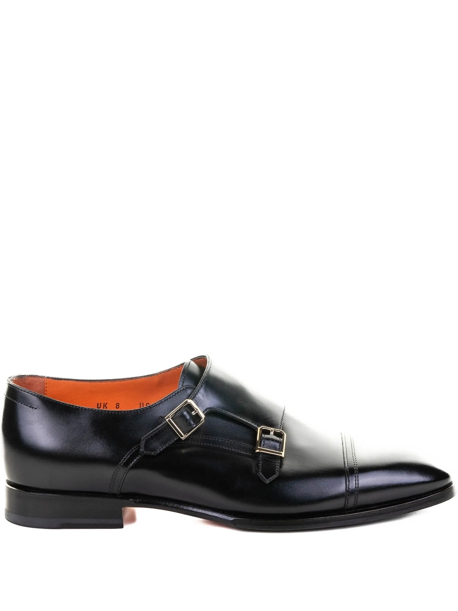 Туфли Double-buckle leather monk shoes 