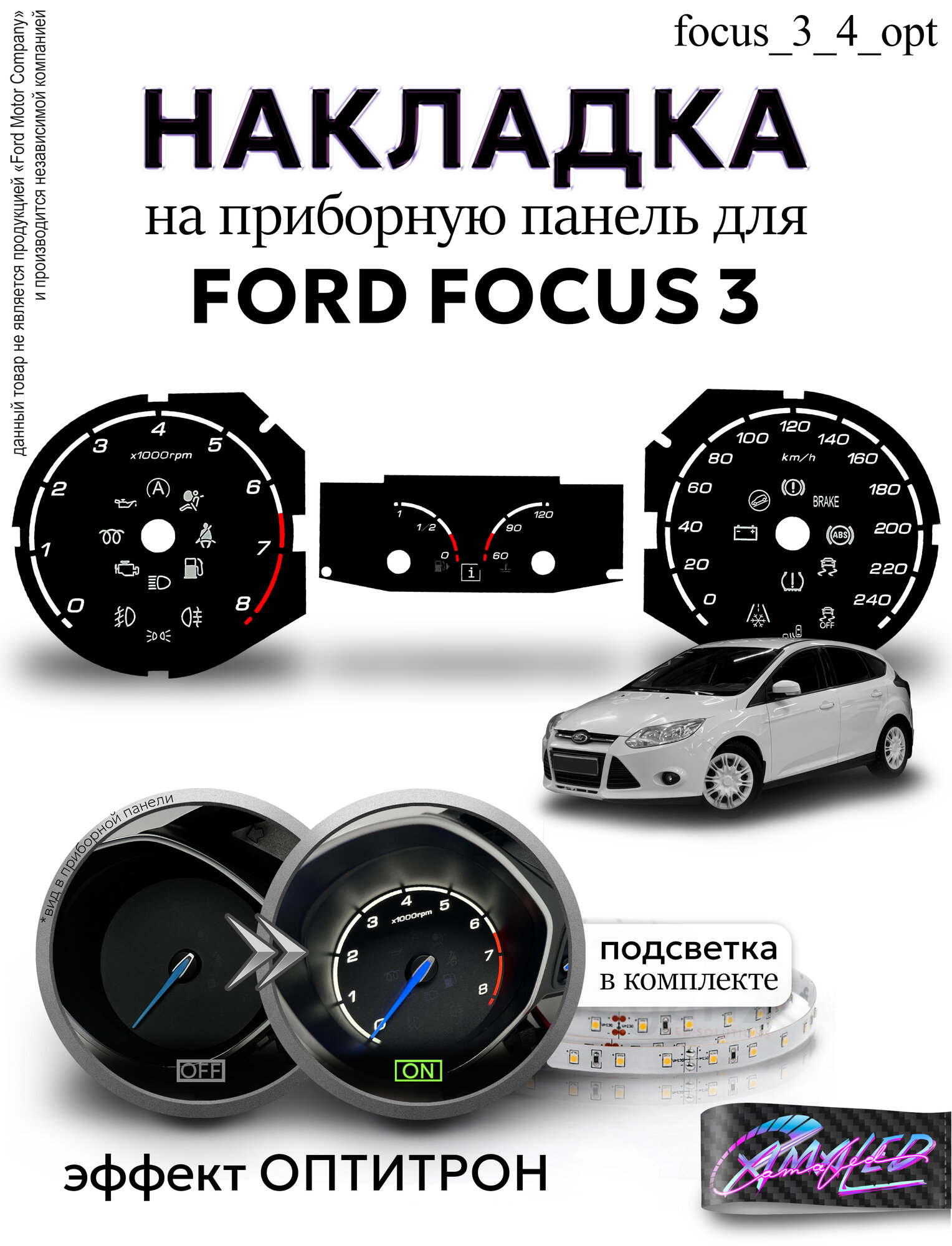 Шкала приборной панели для Ford Focus 3