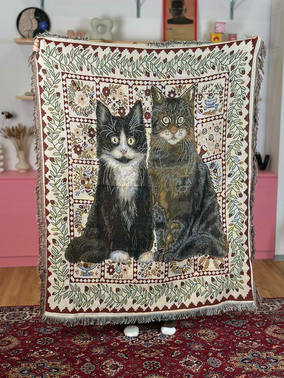 Плед-стенгаз "130×160", хлопок 70% и полиэстер 30%, декоративный, универсальный