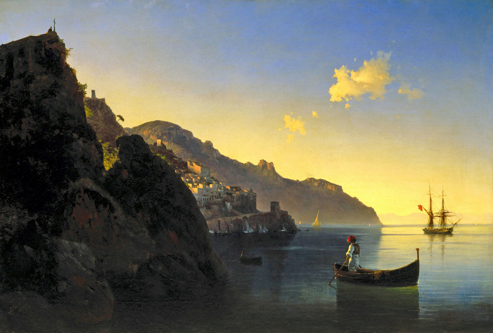 Картина Айвазовского Побережье в Амальфи 80х54 см