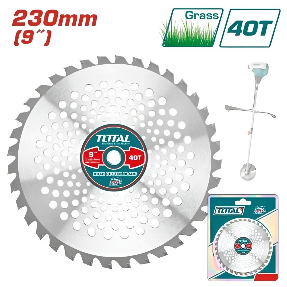 Диск для триммера 230 мм, переходник 25,4 / 20, TOTAL TAC234615