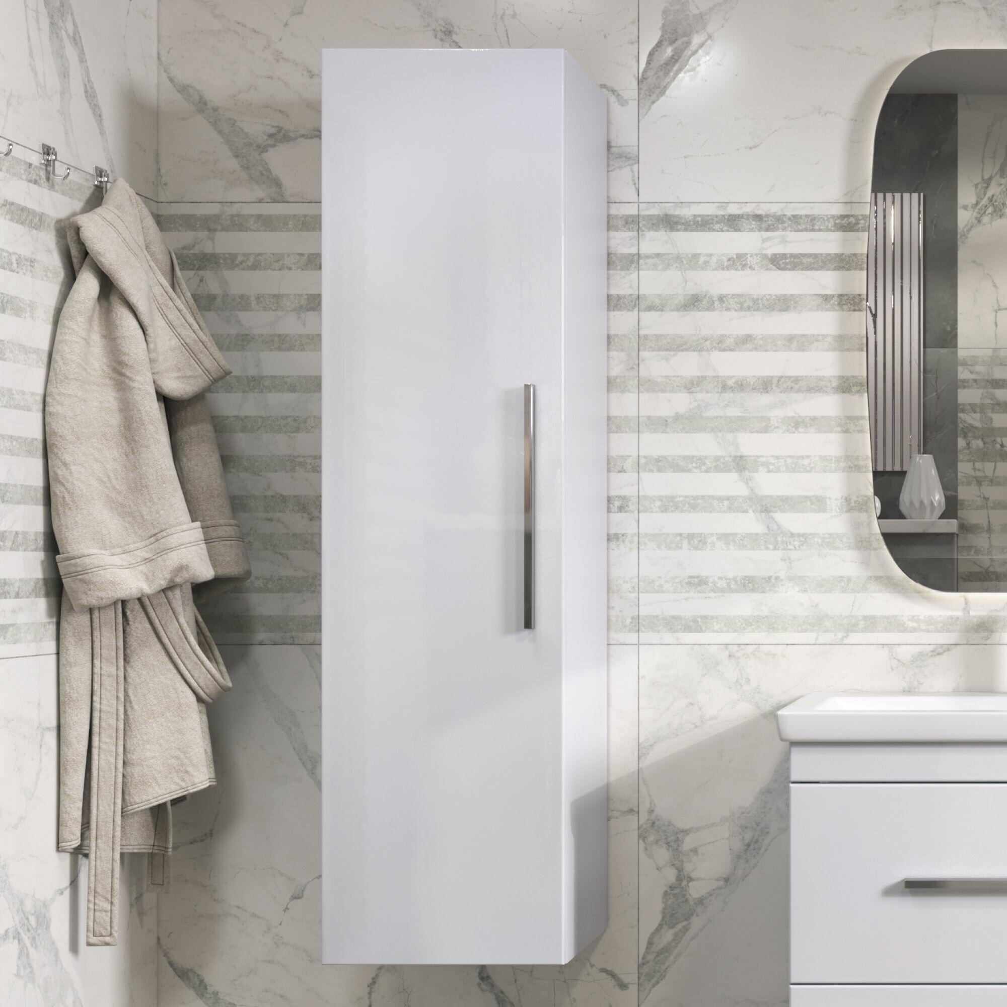 Пенал для ванной комнаты 40 см Land