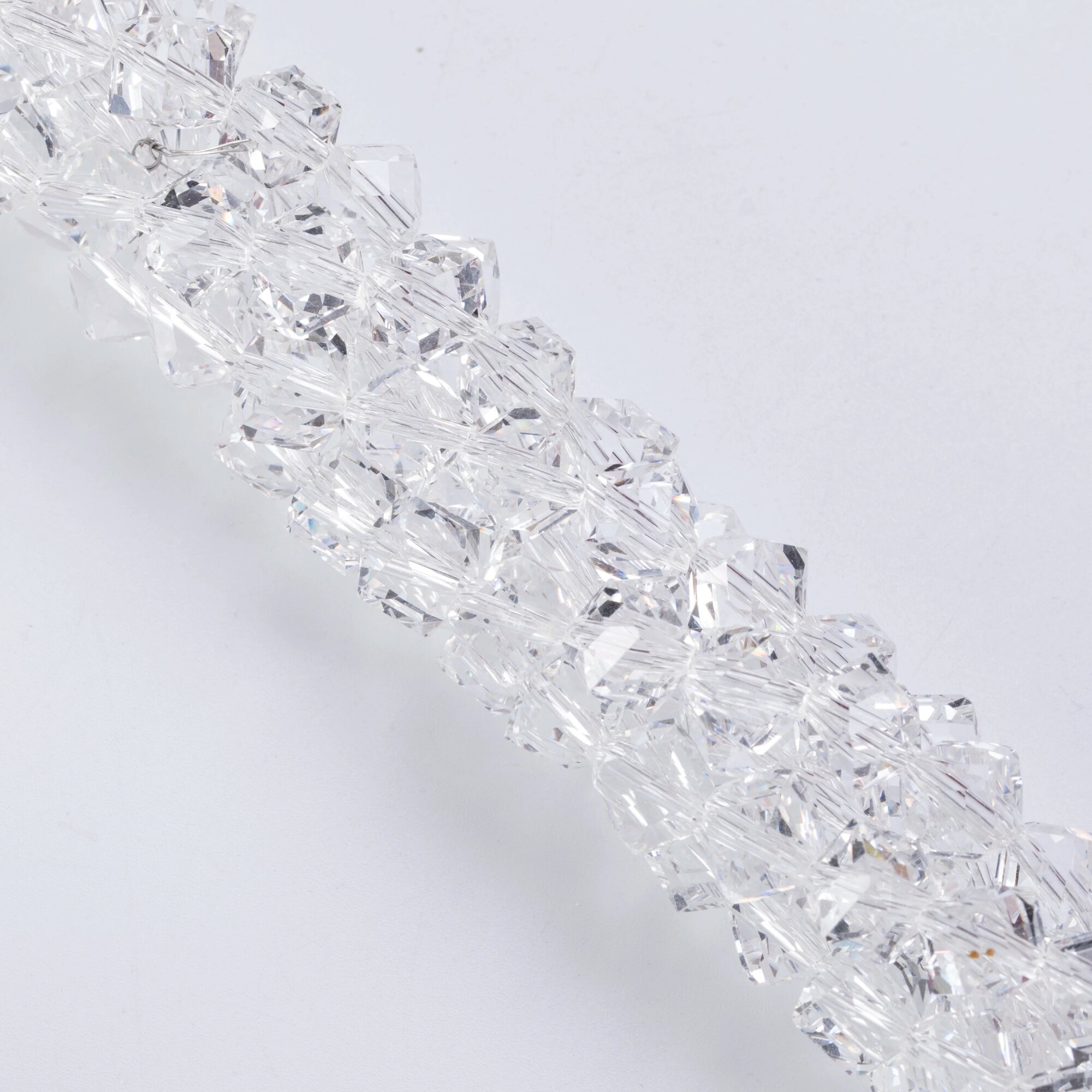 Квадратные хрустальные бусины Small Bridge 8mm-20pcs, DJFZ001-001