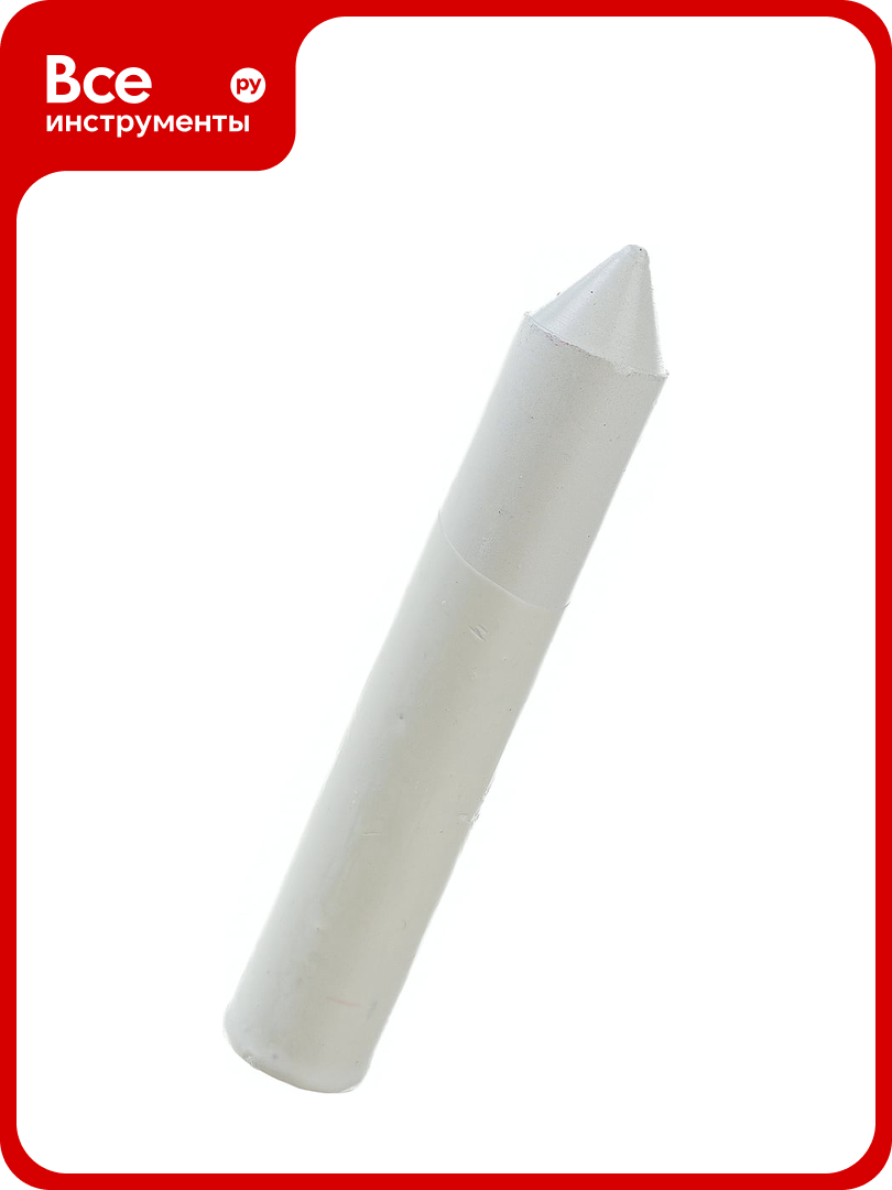 Разметочный восковой мелок-карандаш, белый, уп-10 шт 19173856, 110х19, 19 мм, резиновая