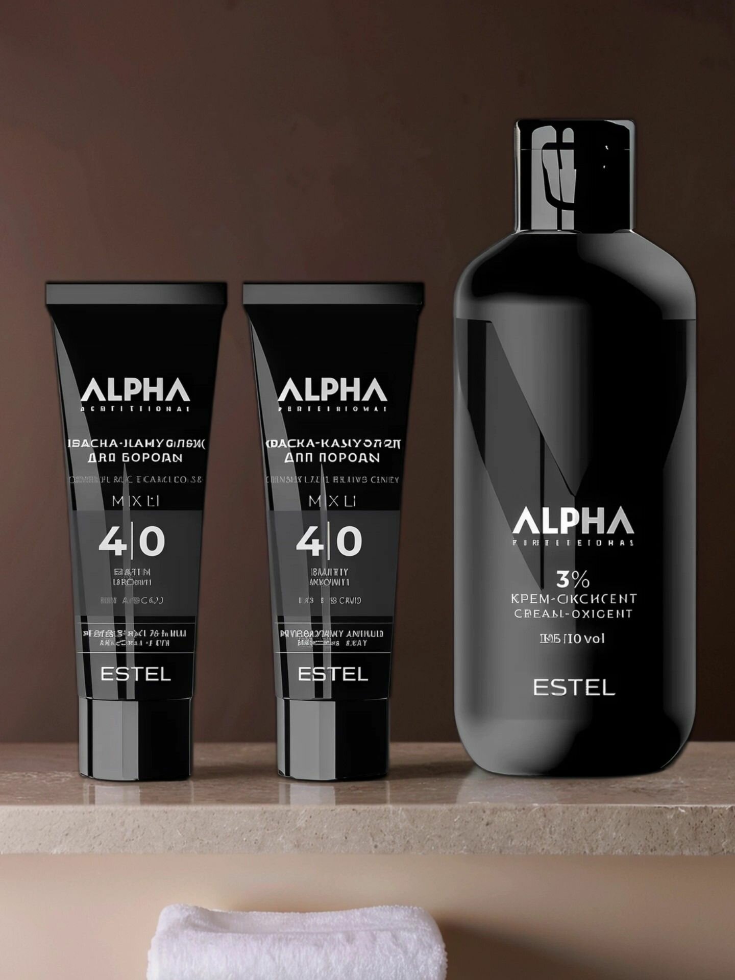 Комплект для камуфляжа бороды Estel Professional ALPHA HOMME 4/0 (2 шт + оксигент)