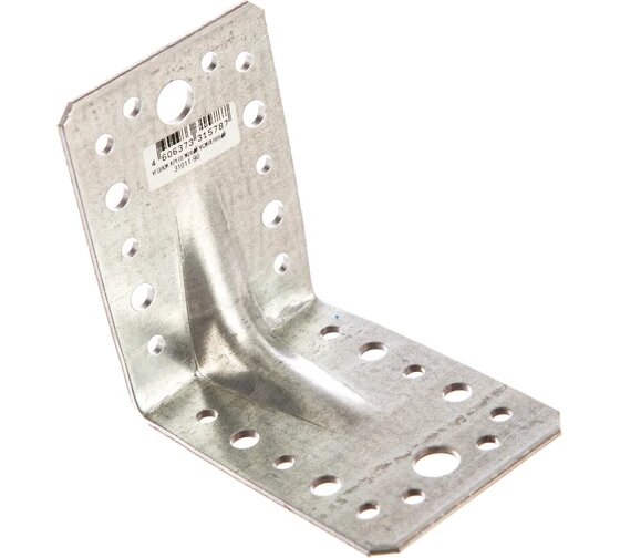 Крепежный усиленный уголок ЗУБР УКУ-2.5 65х90х90 х 2.5мм 31011-90