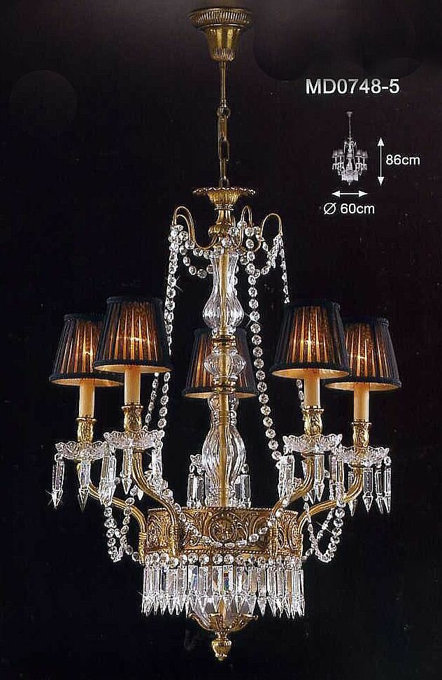 Люстра премиум из латуни, 0748-5