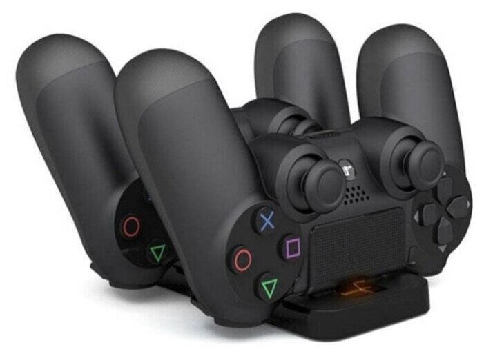 Зарядная станция для джойстика контроллера PS4 Pro/Slim, Dual Charging Dock TP4-002, черная