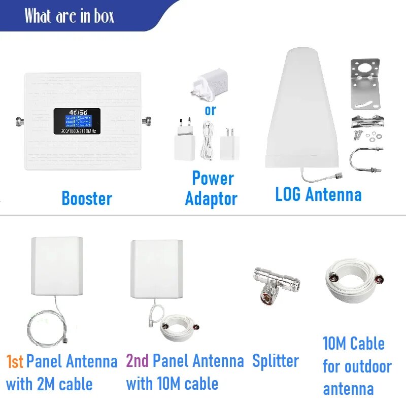 Трехдиапазонный 2G 3G 4G 5G диапазон LTE 900 1800 2100 Усилитель сотового сигнала 4G GSM повторитель Усилитель сетевого сигнала мобильного телефона