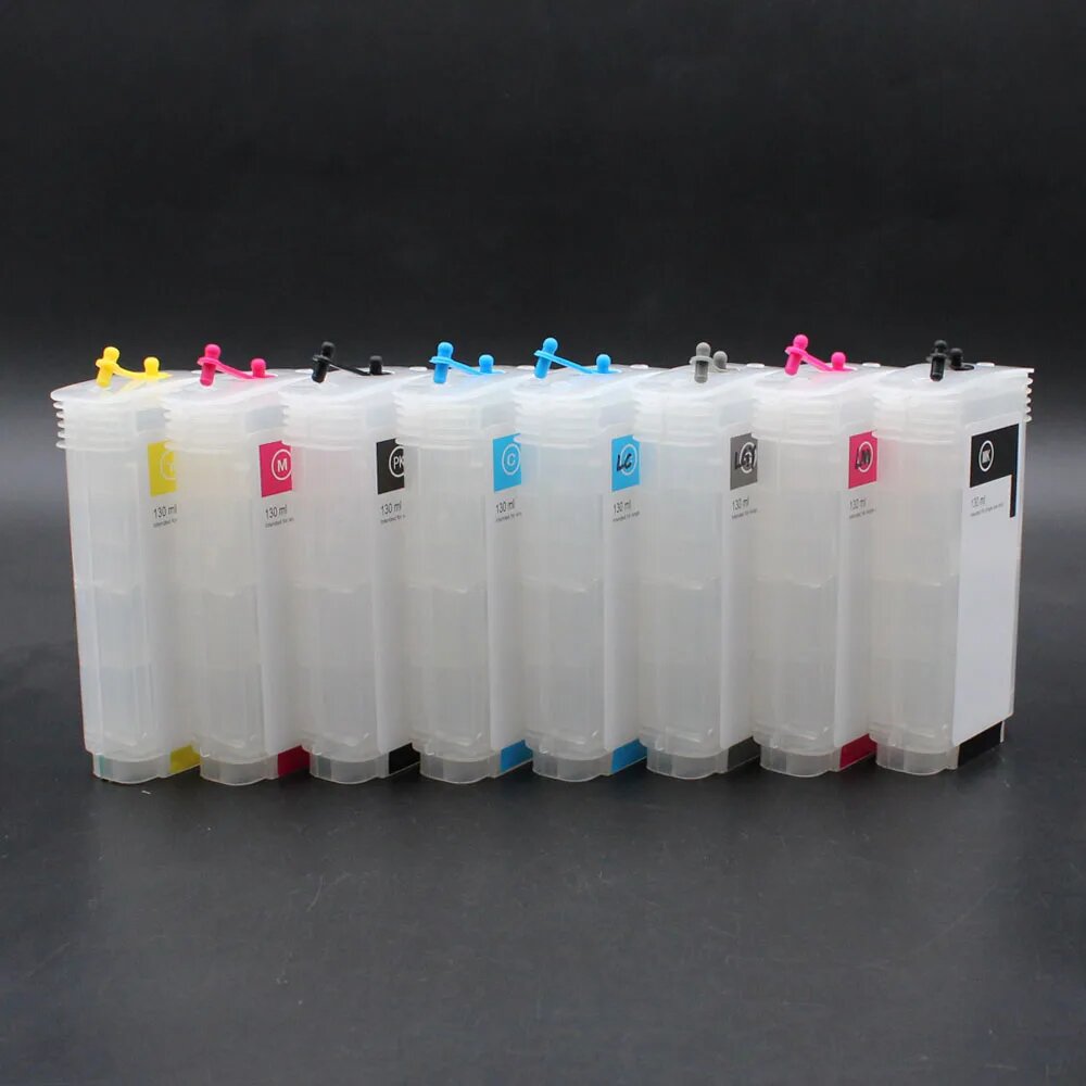 Многоразовый картридж DGHC 130 мл 8 цветов для HP Designjet Z2100 Z5200 Old Z5200