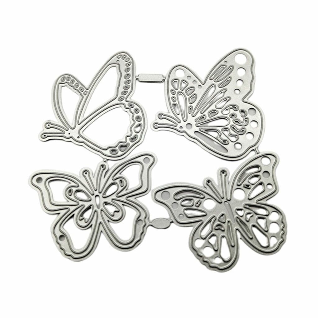 Форма для художественного вырезания ножом из бумаги "четыре бабочки" 1118