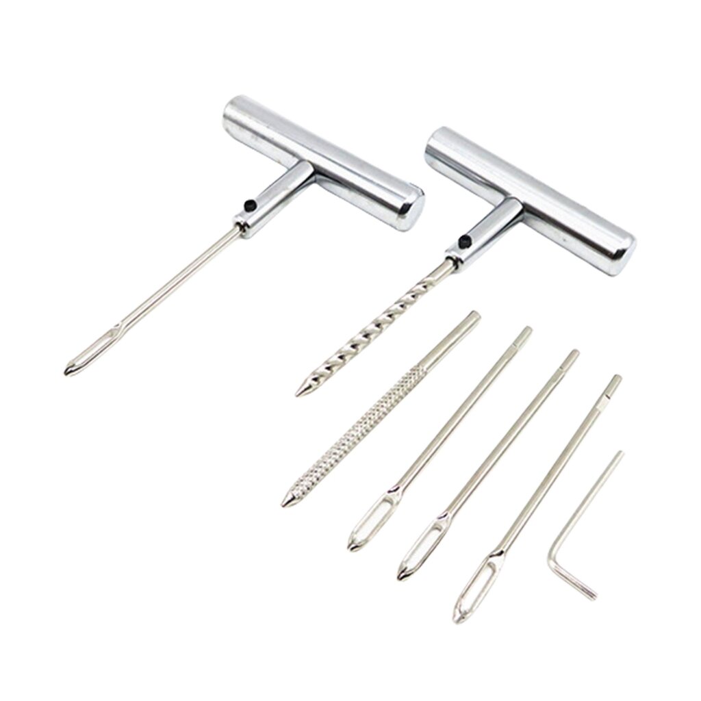 Набор для ремонта Проколов Автомобильных шин с Эргономичными Заглушками С Т-Образной Ручкой Инструмент для Аварийного Ремонта Автомобильных Шин в Гараже