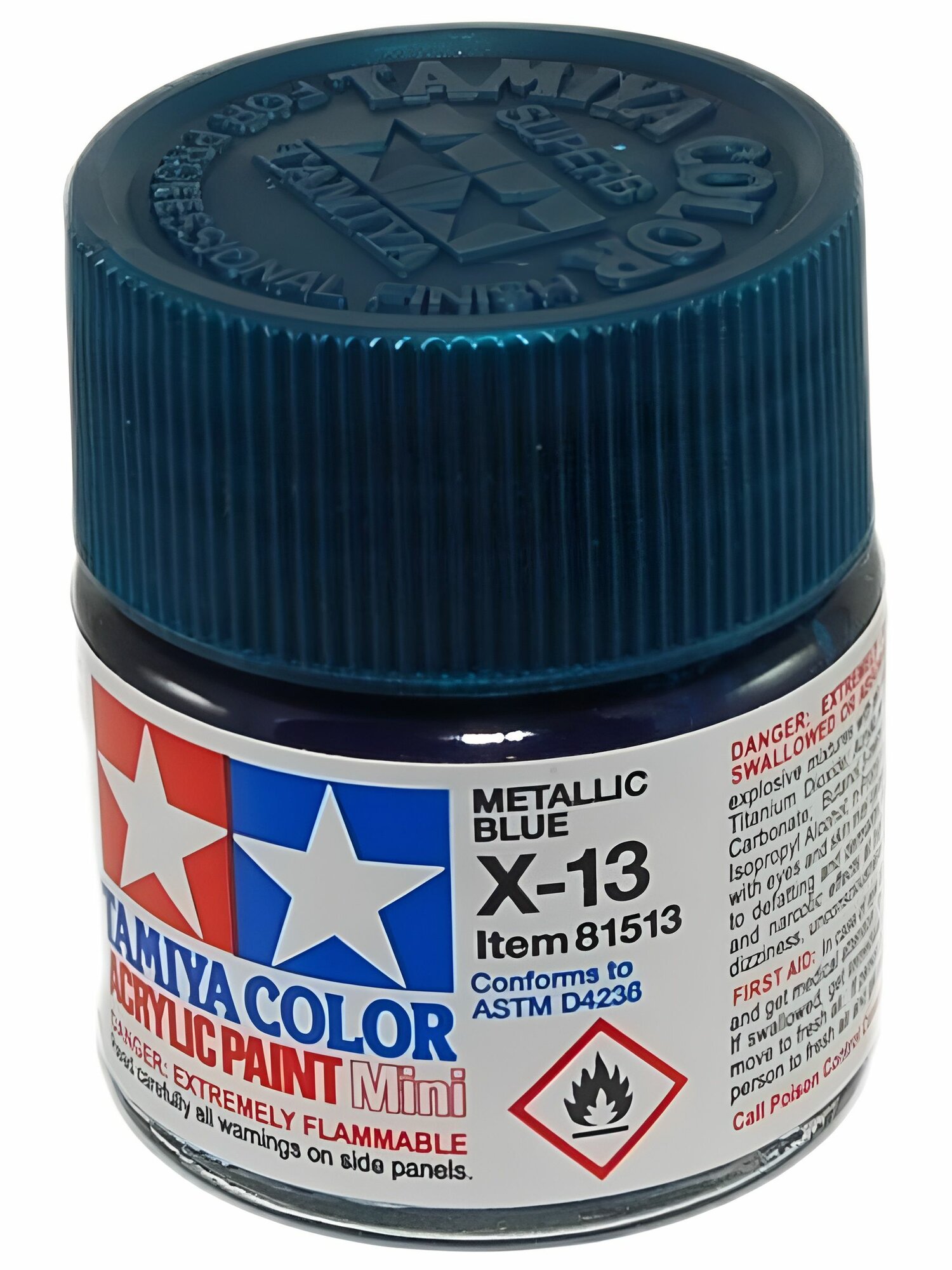 X-13 Metallic Blue (Синий Металлик Глянцевый) акриловая краска, 10 мл.