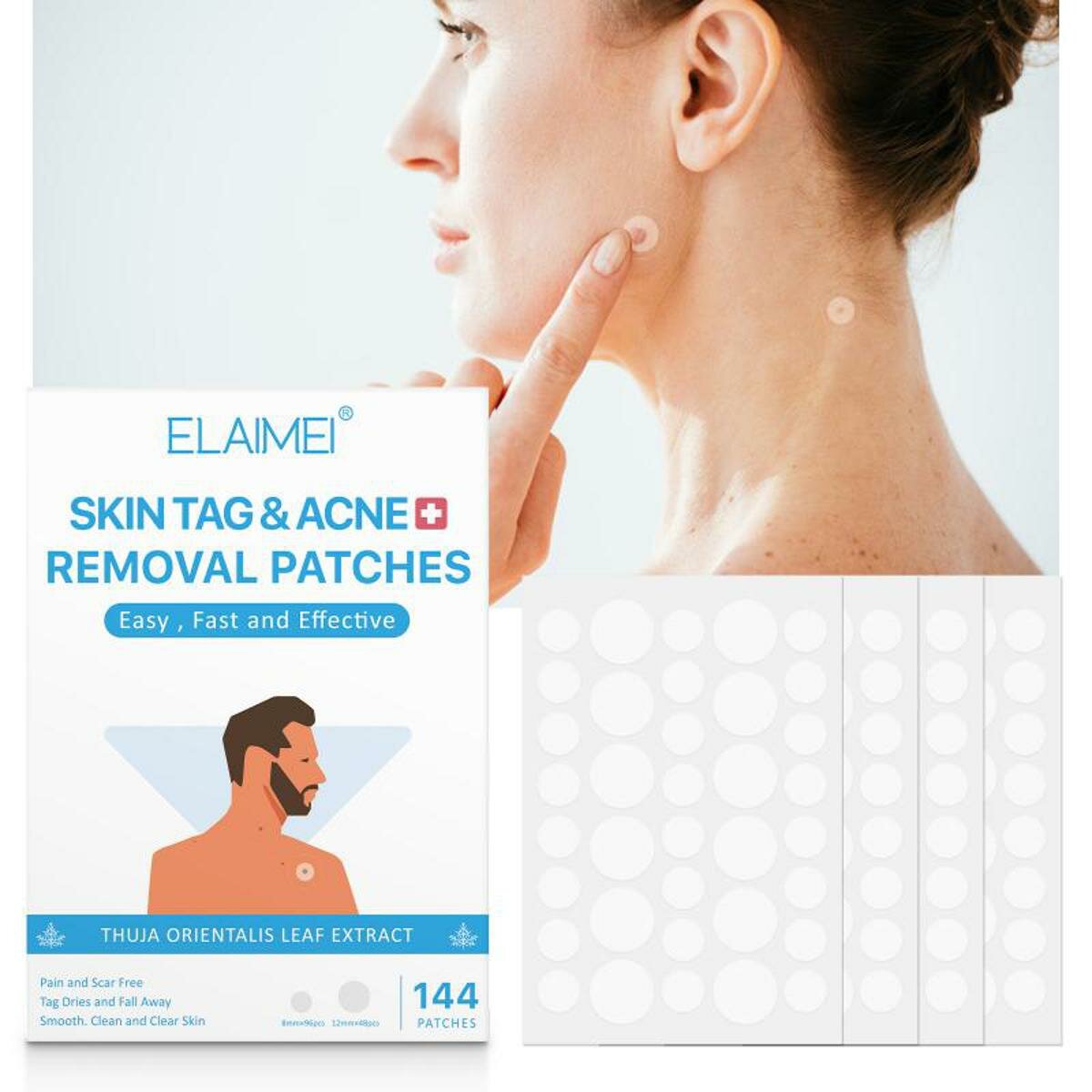 1 коробка новых пластырей от прыщей и угрей - натуральное невидимое средство для удаления прыщей и черных точек, средство для ухода за кожей