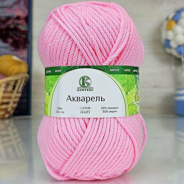 Пряжа Камтекс акварель 055 св. розовый (5 мотков)