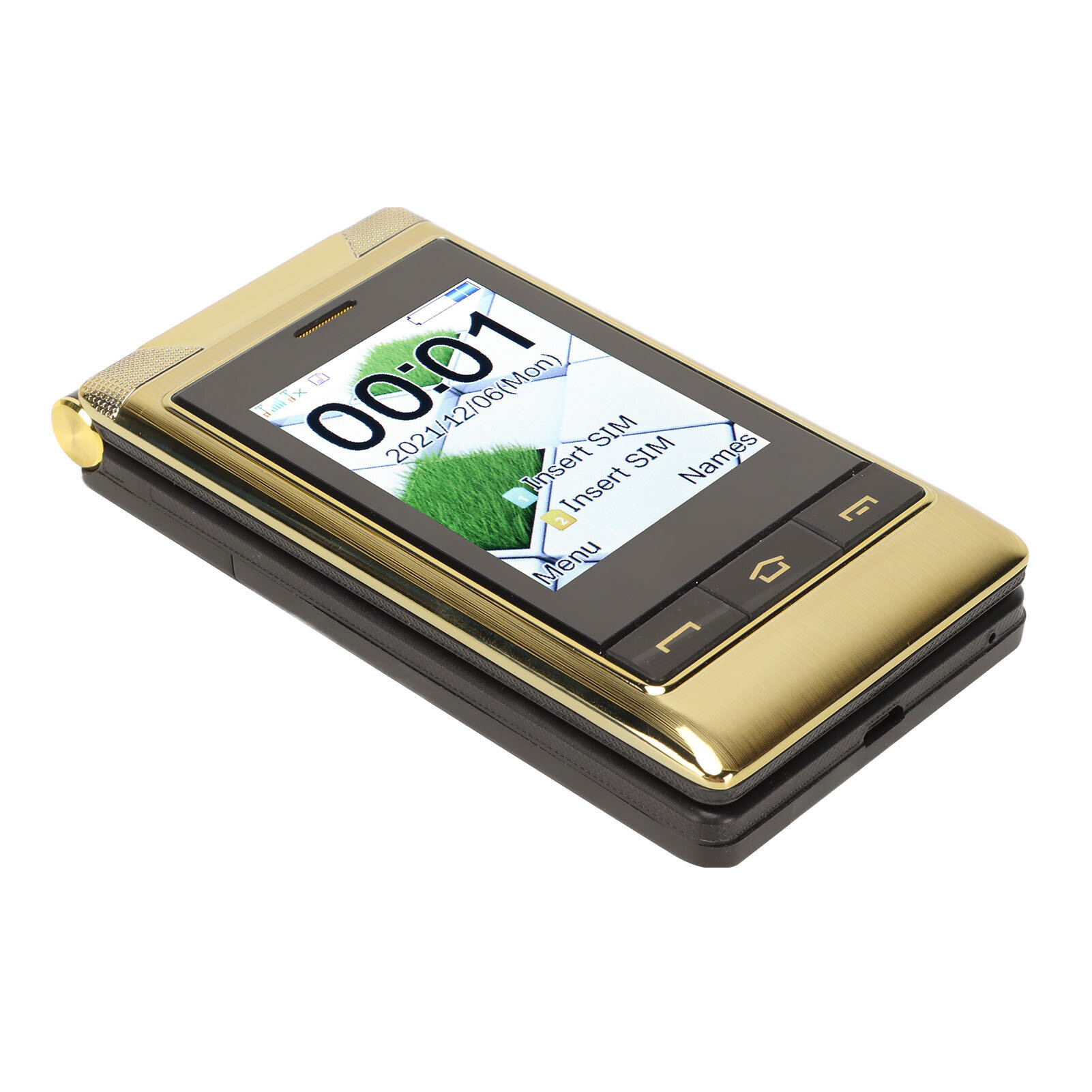 Раскладной 2G телефон для пожилых людей 3,0-дюймовый двусторонний сотовый телефон с большим экраном и длительным режимом ожидания, две SIM-карты, 5900 мАч, 1,3 МП, поддержка фонарика, камеры, музыкальный плеер или