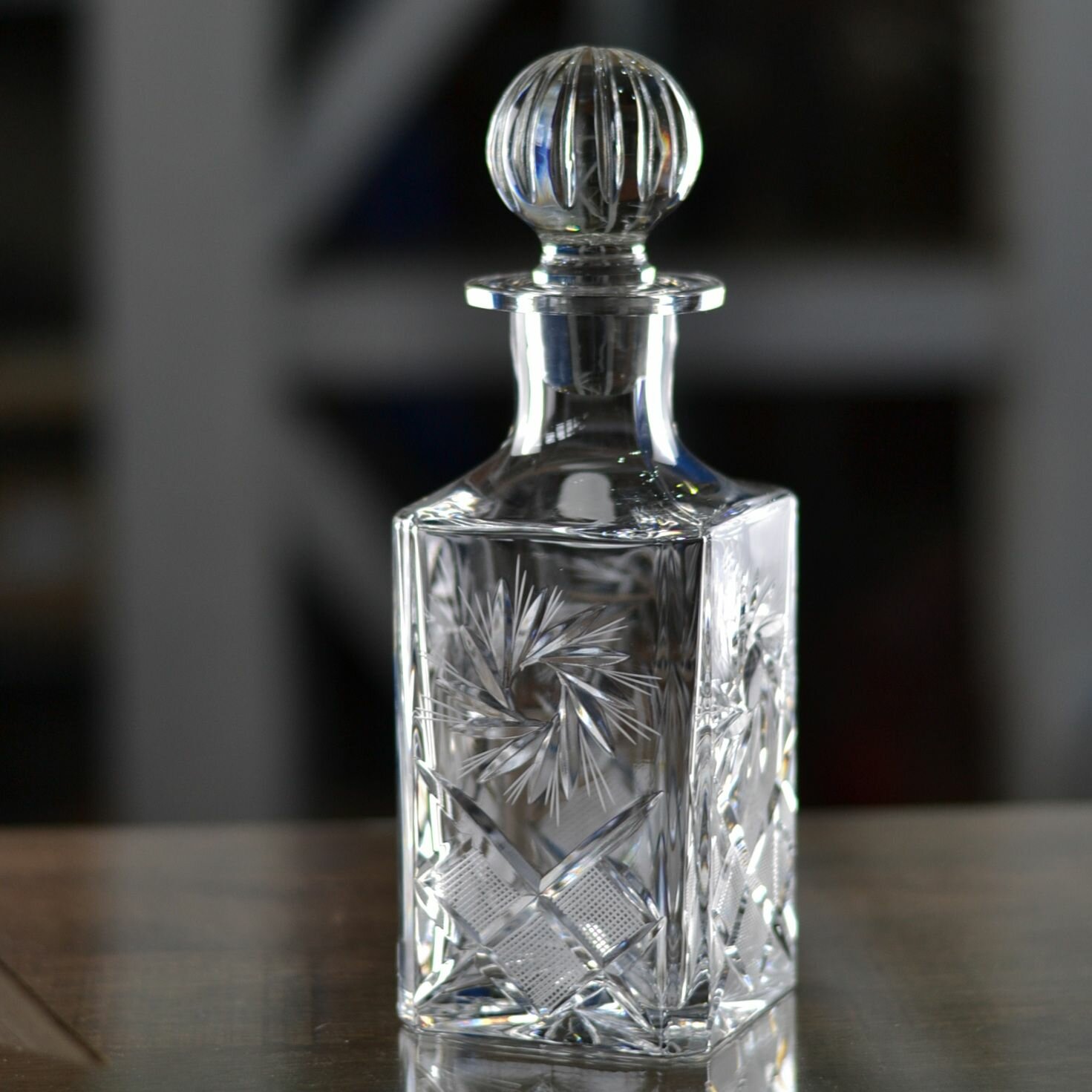 Графин с крышкой хрусталь Неман стеклозавод "Мельница" 0,75 л (6280 1000/1) для воды сока лимонада морса водки виски алкоголя