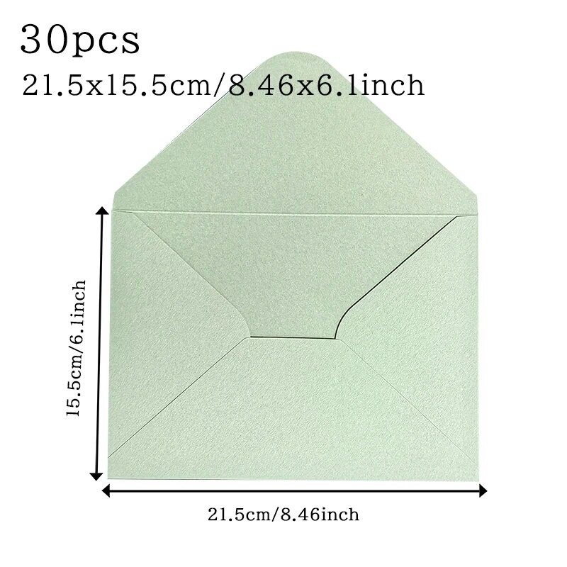 Зеленые бумажные конверты YANWEIBAN 30 шт.