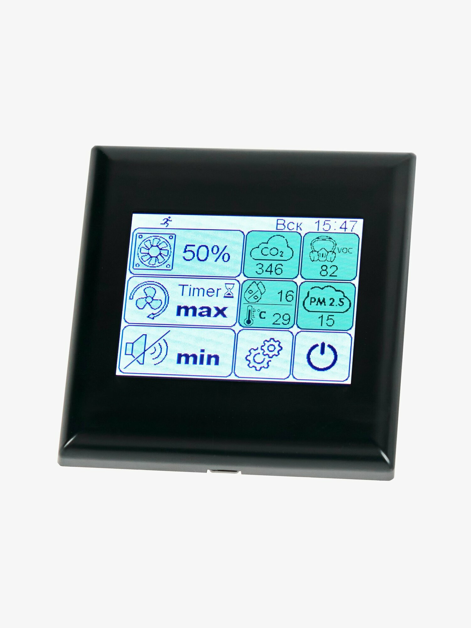 Регулятор скорости вентилятора 220В-400Вт, Блок управления S-Fan Pro, Умная вентиляция, Управление по датчику СО2 и влажности