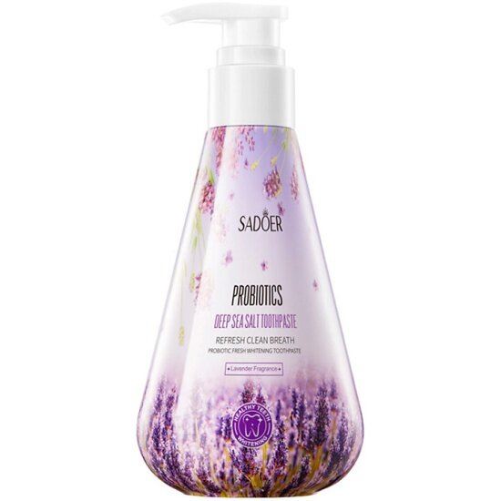 Отбеливающая зубная паста Sadoer с пробиотиком, аромат лаванды, 220 г