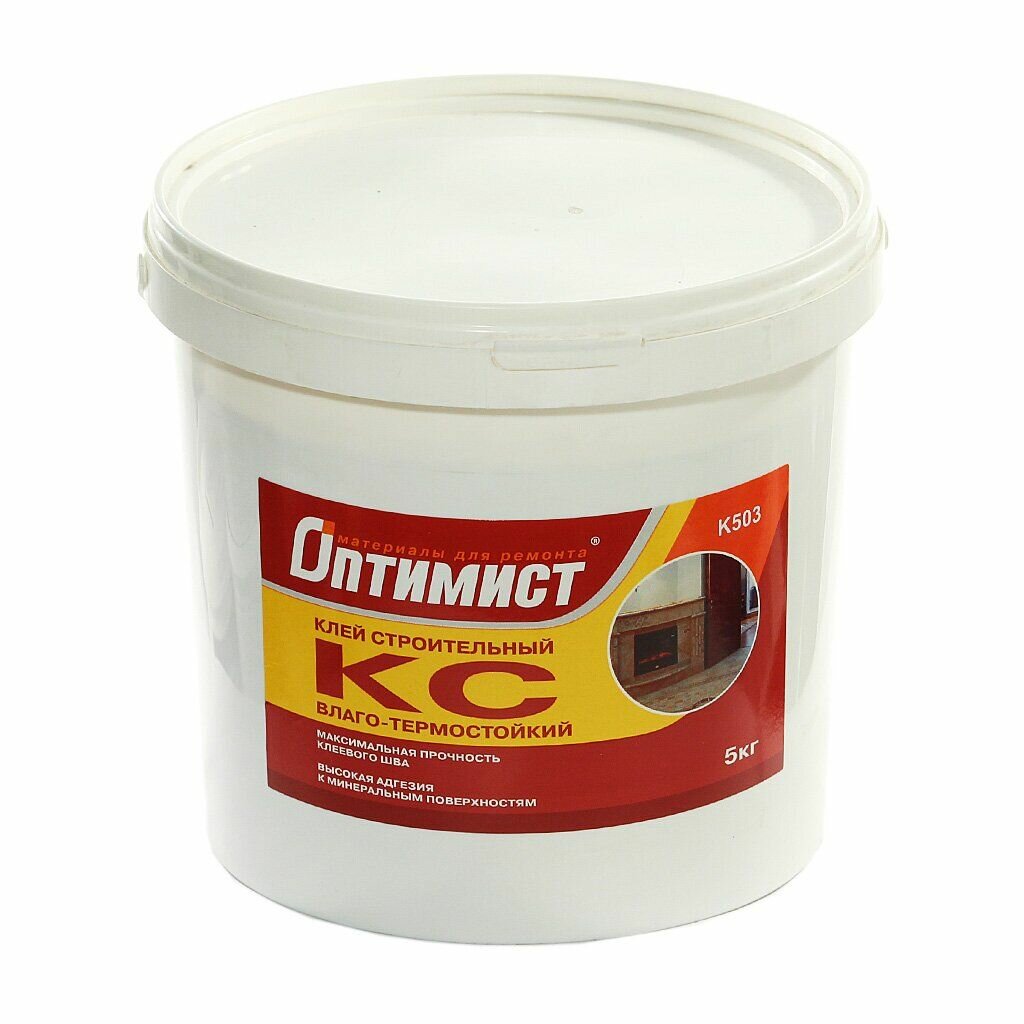 Строительный клей Оптимист водостойкий, однокомпонентный, K503, 5 кг