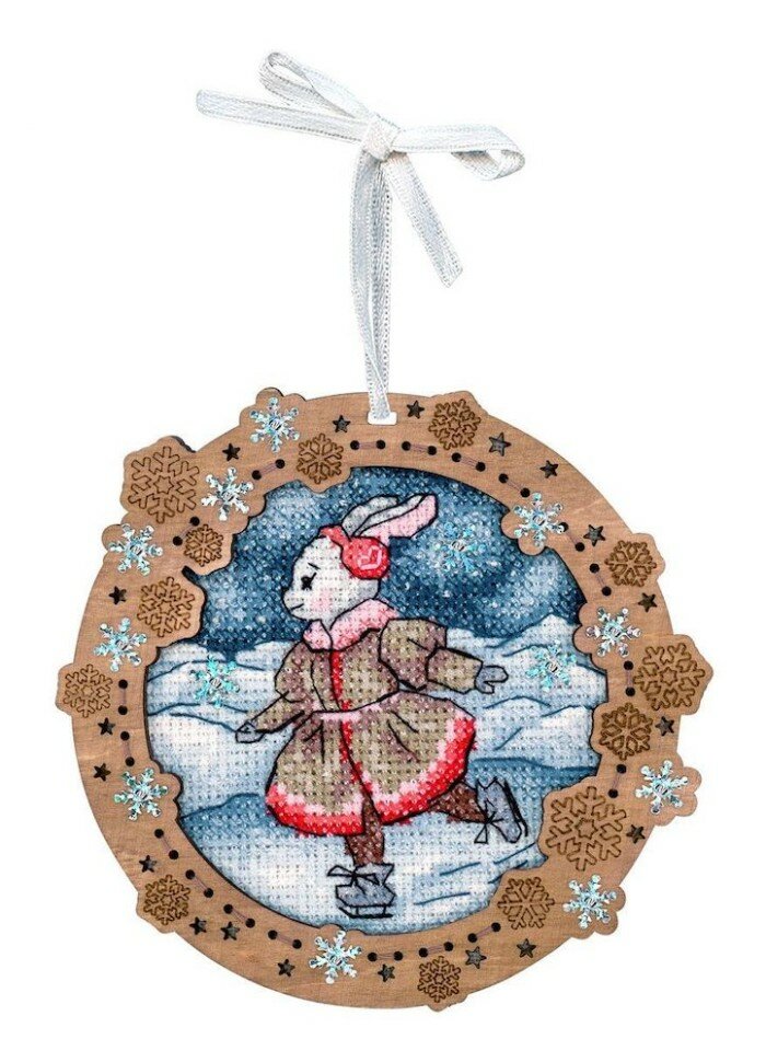 Набор для вышивания Щепка #О-135 Миниатюра. По замёрзшей реке, Счетный крест, 12 х 11 см