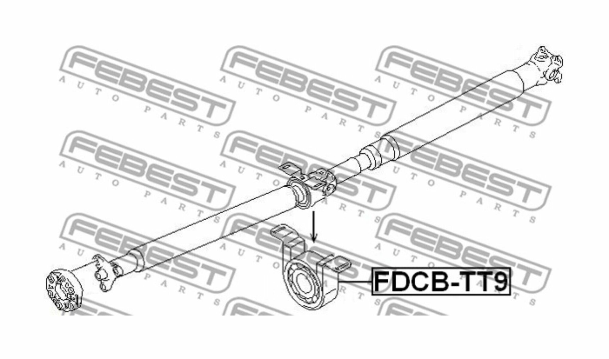 Подшипник Подвесной Карданного Вала(Febest Fdcb-Tt9) — фото 1