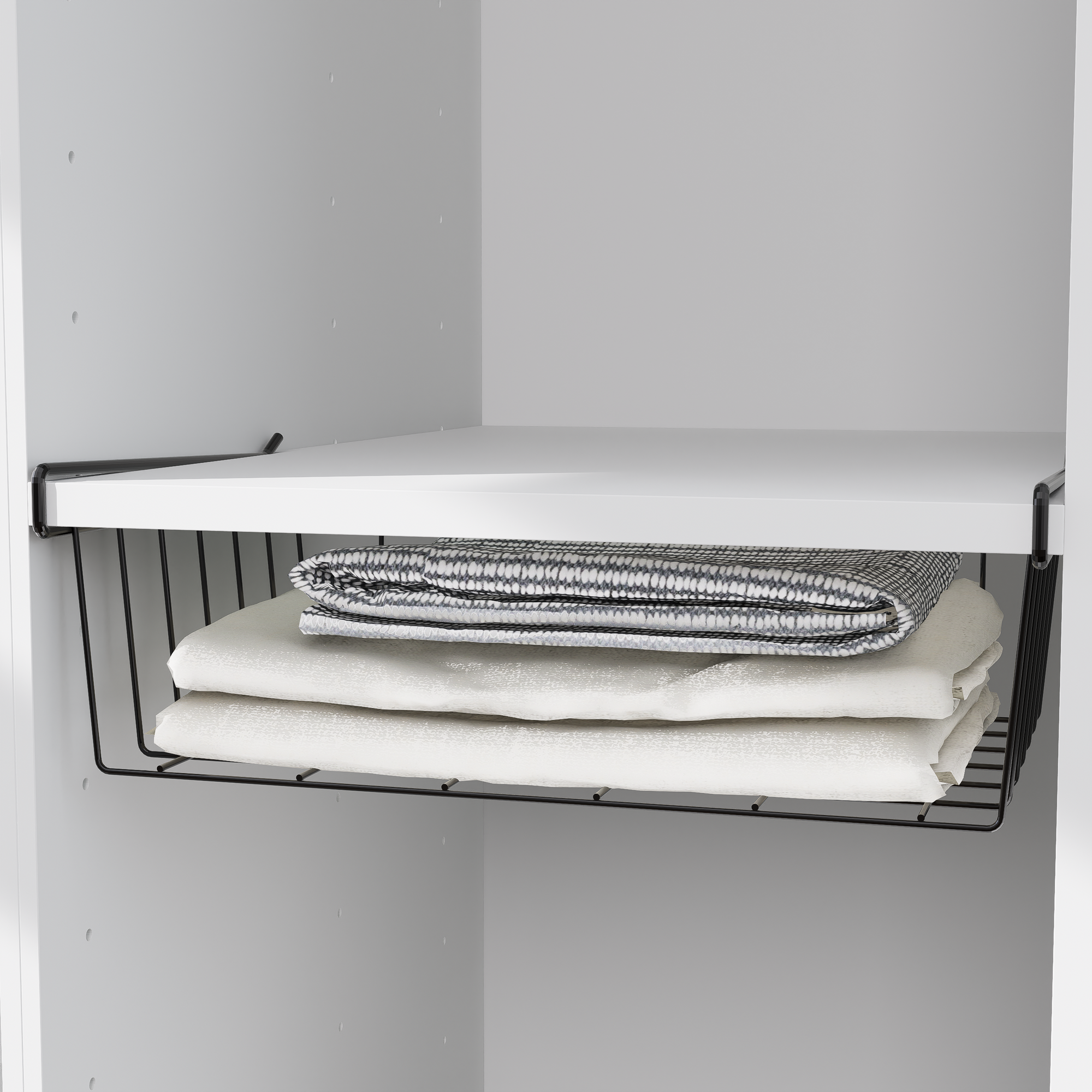 Корзина для шкафа 36x12x25.7 см цвет черный