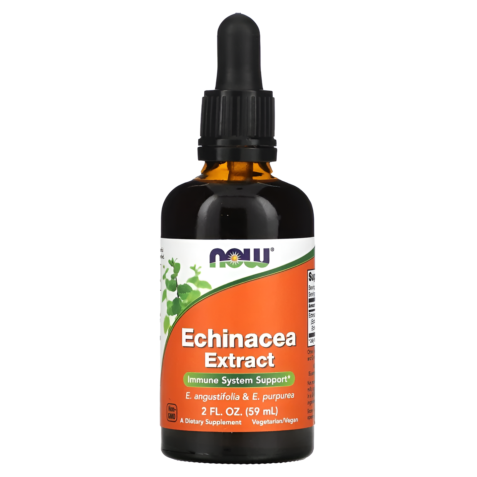 NOW Echinacea Extract 59мл Экстракт эхинацеи 59 мл для поддержки иммунитета, веганский, без ГМО