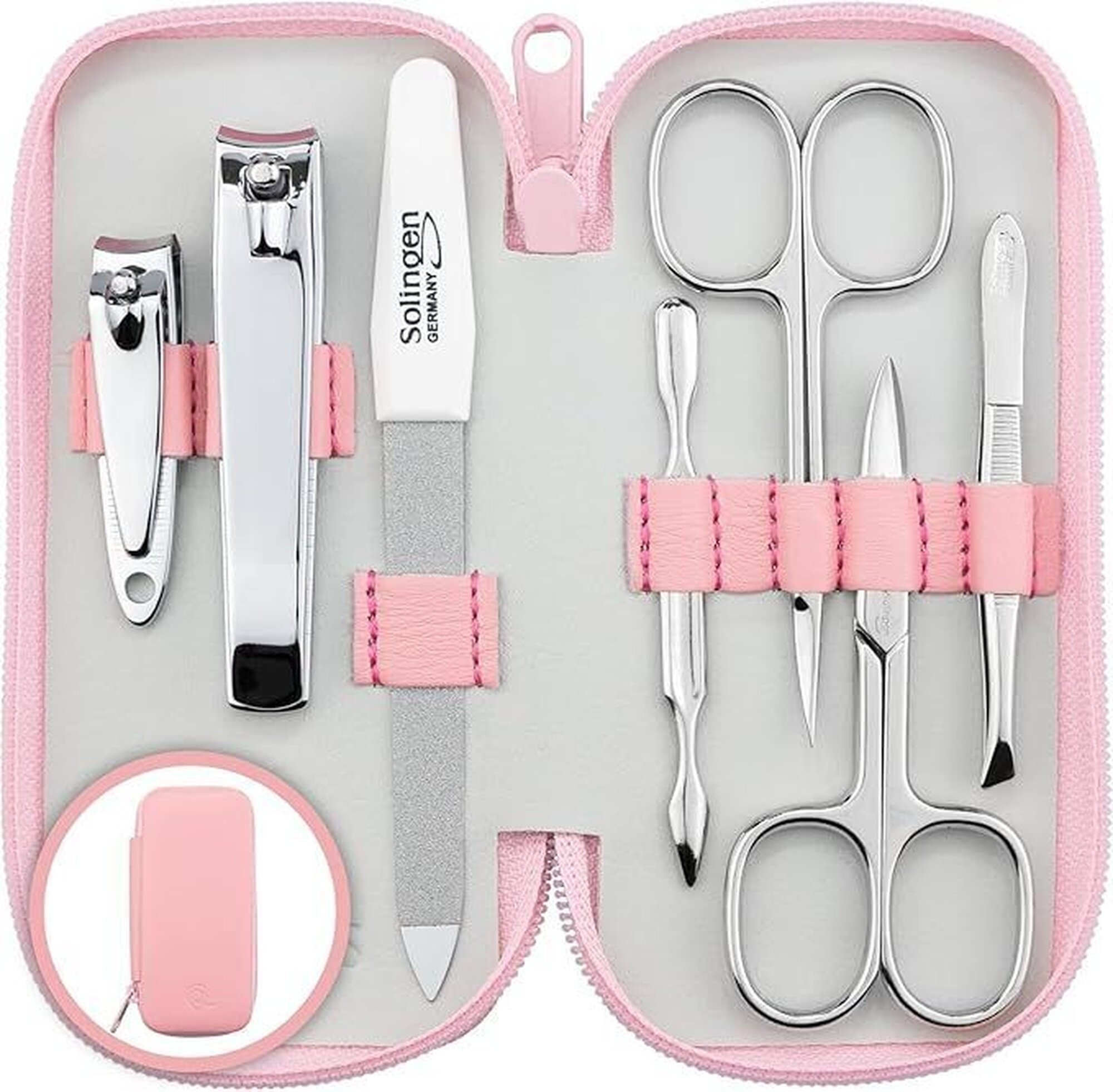 Набор маникюрный Solingen MarQus, 7 элементов, в футляре, нержавеющая сталь