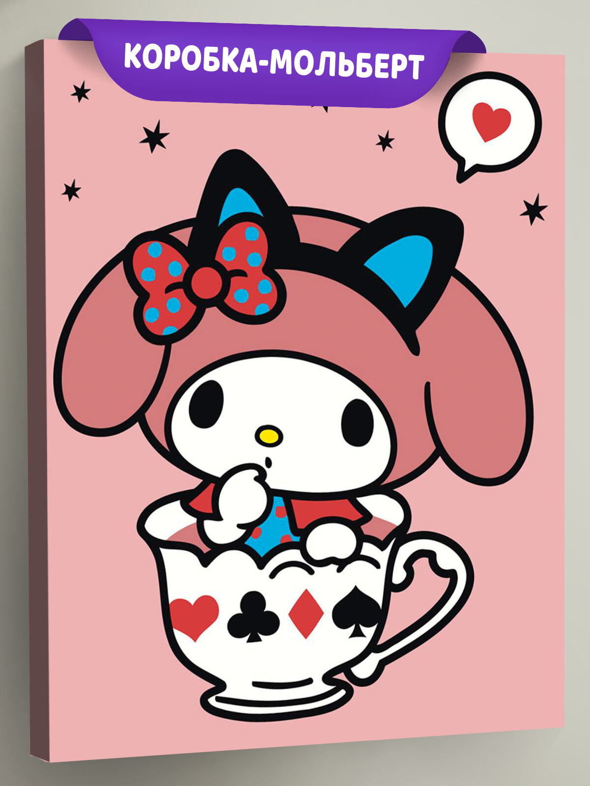 Картина по номерам на холсте с подрамником "Хеллоу Китти Hello Kitty: Мелоди арт" Раскраска 40x50 см, Детская Животные