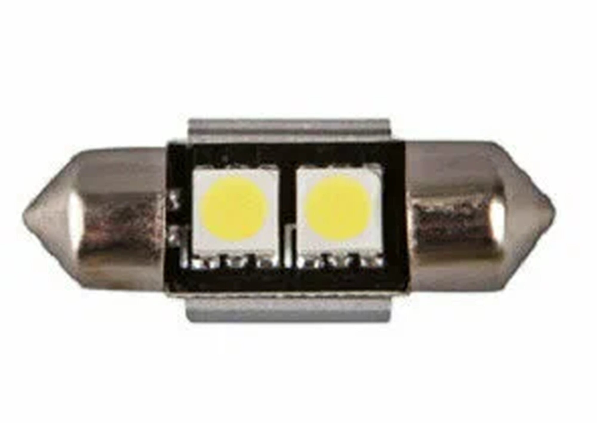 Лампа светодиодная сигнальная Т11C5W SV8,5*31 мм 5000K Can 2317 +50% 12V 0,4W Блистер 2шт, XENITE 1009345