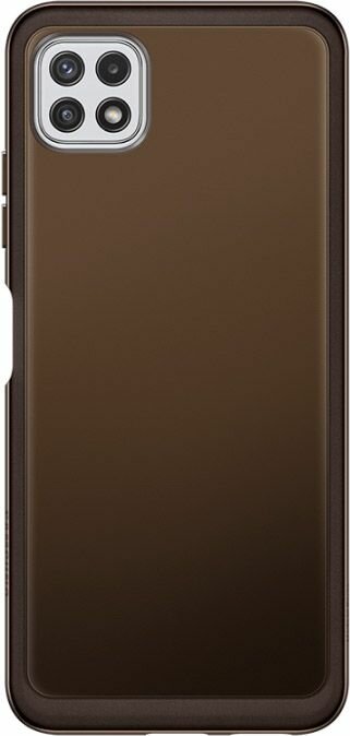Чехол-накладка Samsung Galaxy A22 Soft Clear Cover Black (Чёрный) EF-QA225TBEGRU