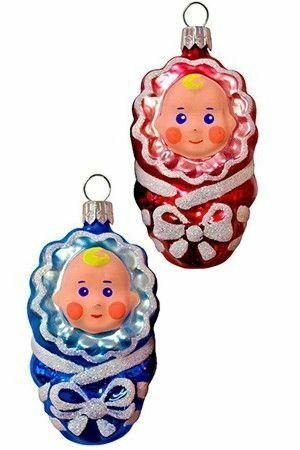 Набор елочных фигурок малютки, 85 мм, 2 шт, Елочка С1155