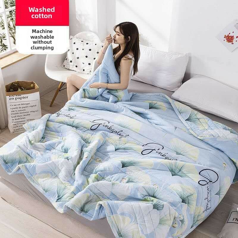 Summer cooling blanket with active dye printing and water wash process ideal for bedroom style b 140 200cm