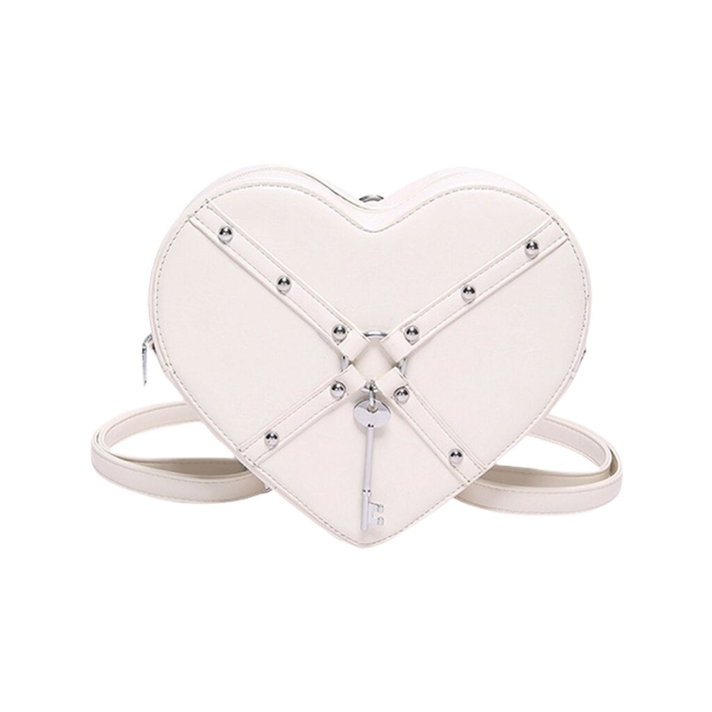 Симпатичная сумка через плечо в форме сердца, сумочка через плечо из искусственной кожи для девочек-подростков