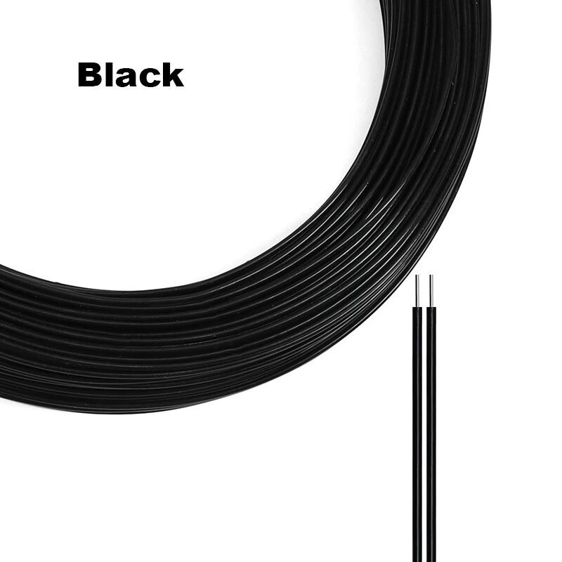 Птфэ провод, посеребренный медный кабель, 1/2/5/10 м 17AWG Sq1.0mm, Black, 5 meters