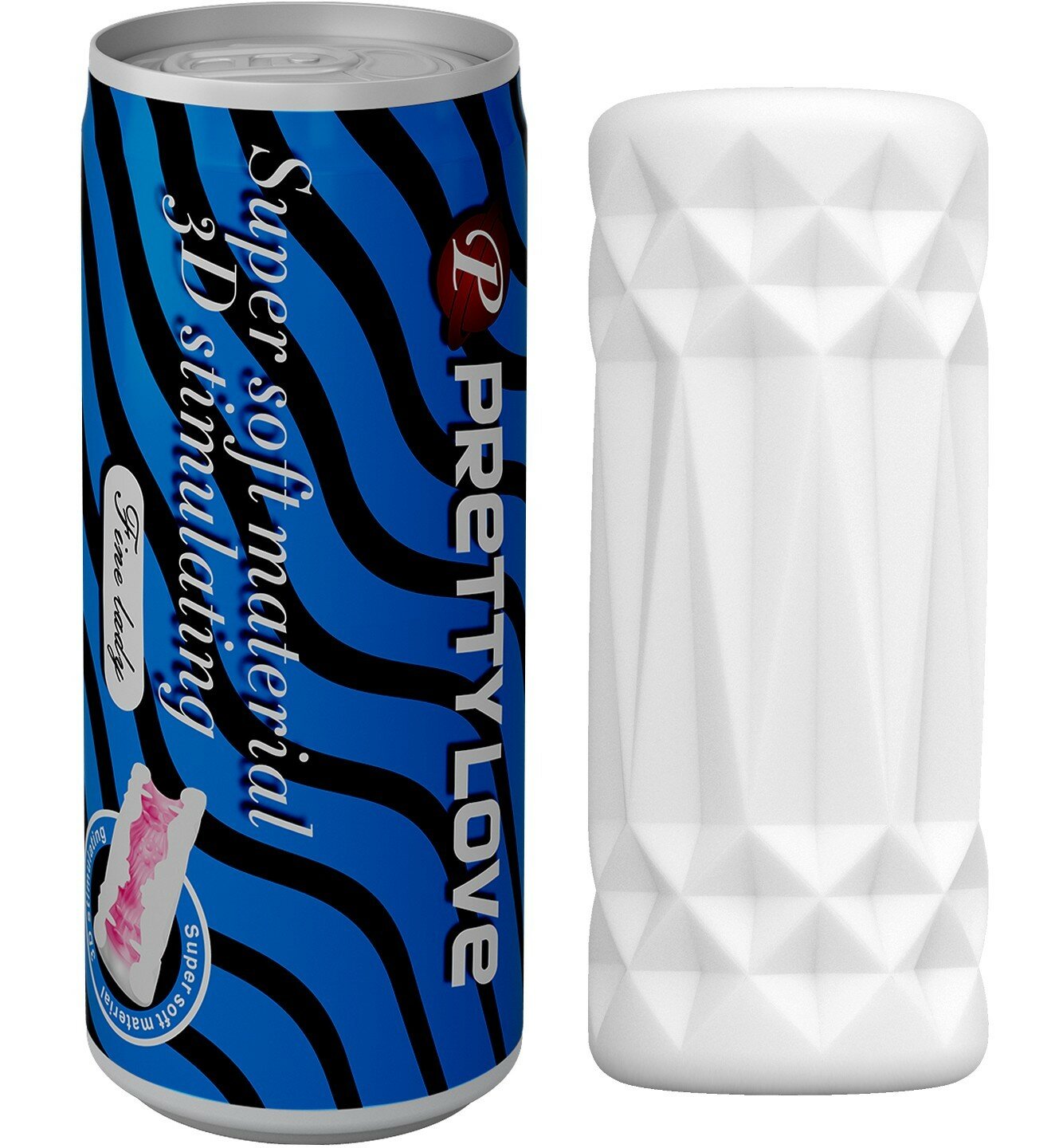 Компактный сквозной мастурбатор Baile с реалистичным внутренним рельефом длиной 12 см и диаметром 3 см из мягкого ТПЭ