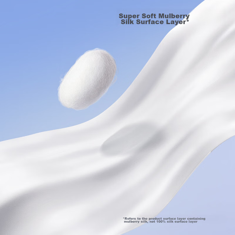 Zichu Silk Sleep Pants, Postpartum Sanitary Napkins, Night Use Panty-Style Sanitary Napkins, Women's Menstrual Pads, Comfort Pants, ML Size, 18 Pieces