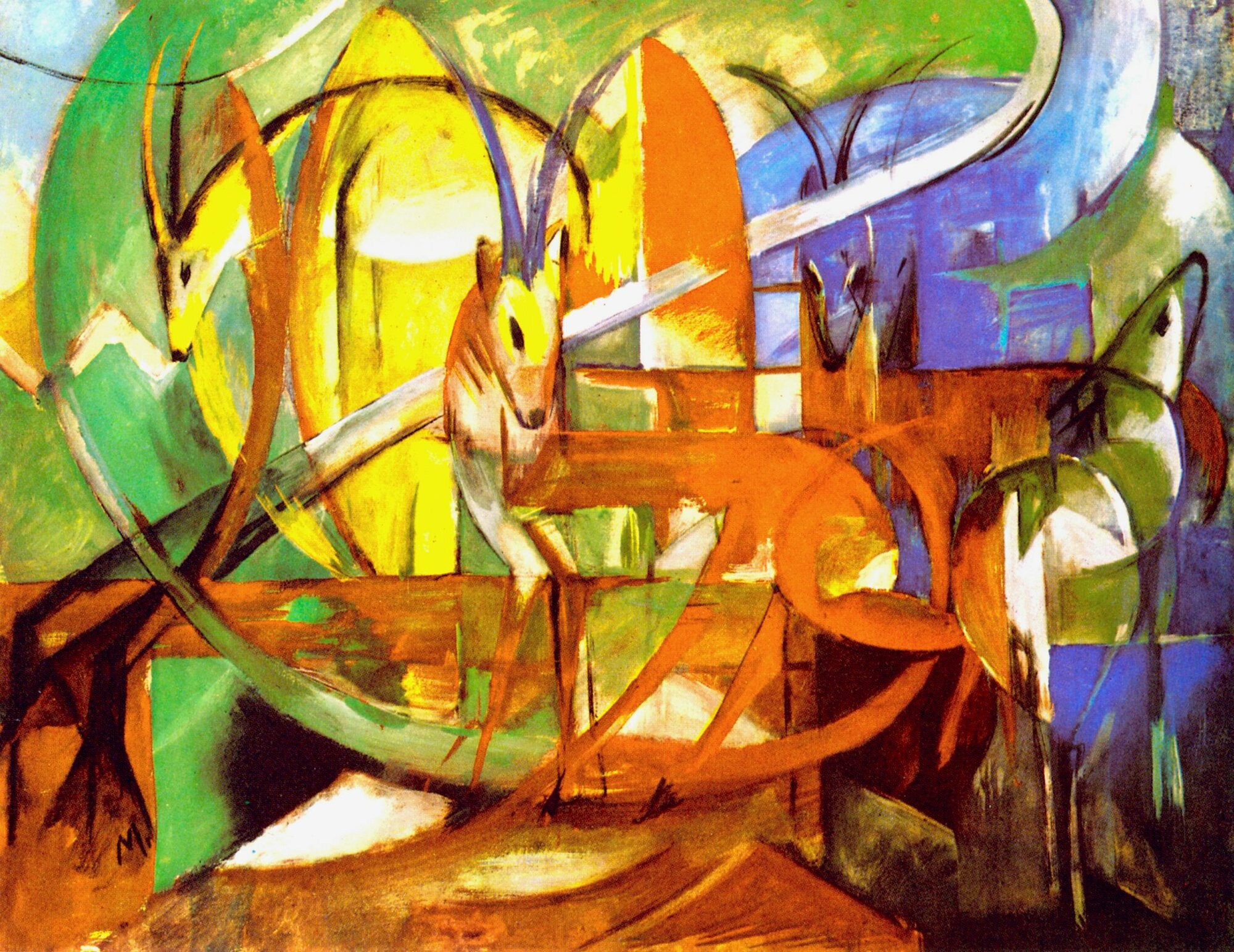 Картина Франца Марка Газель 80х62 см