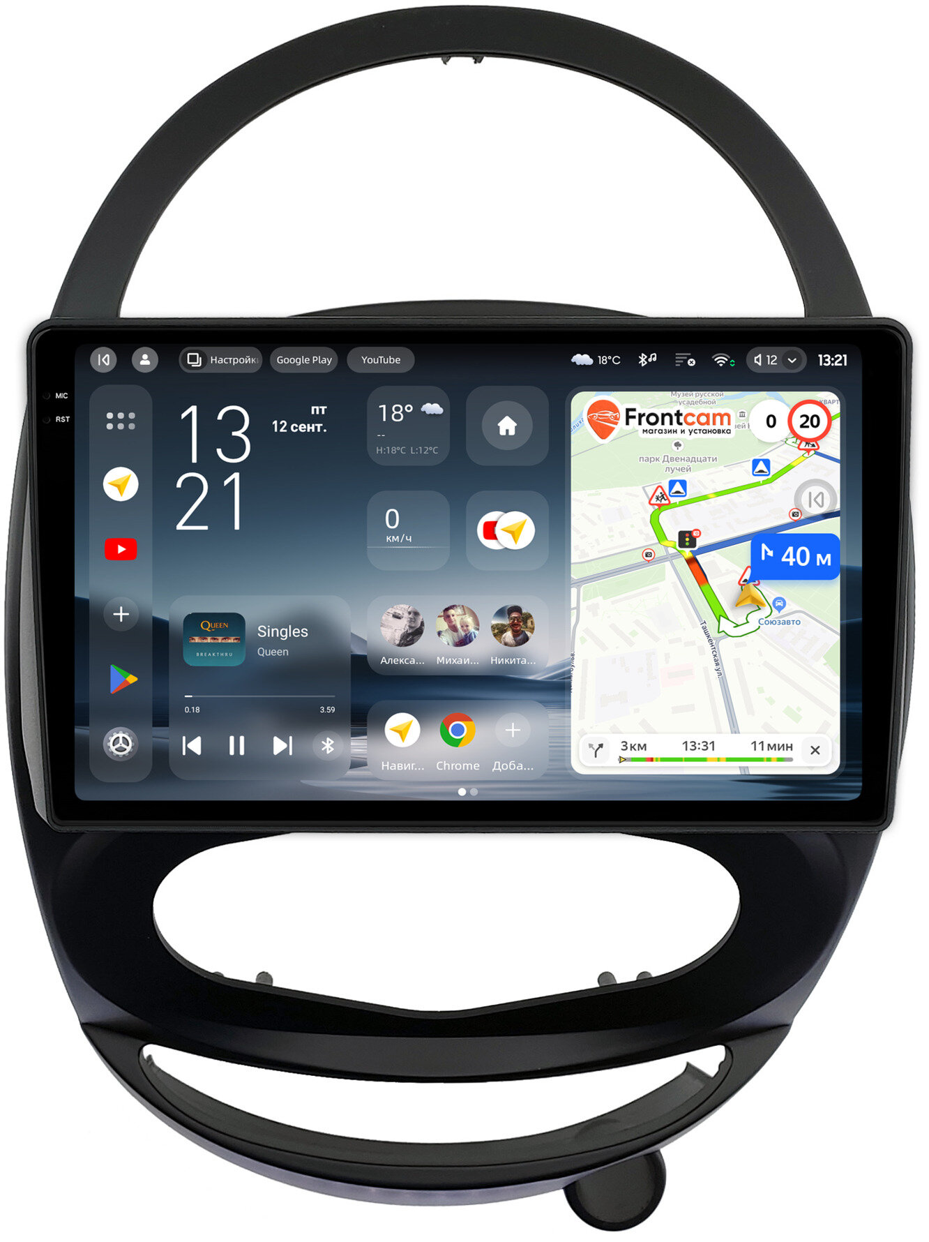 Штатная магнитола Teyes CC4 Pro 2K 12/256 9.5" RM-9-0030 Chery IndiS (S18D) 2010-2015 Android 13 (4G-SIM, DSP, QLed, AI)