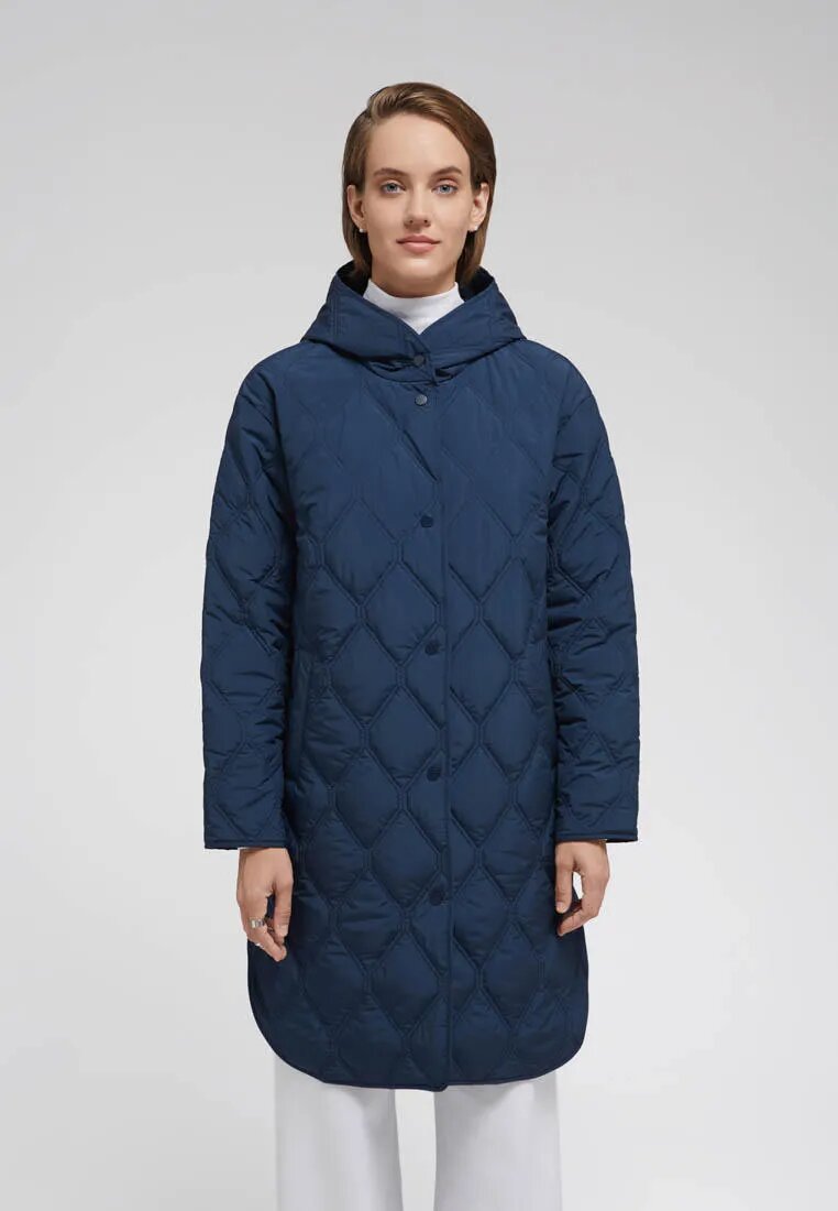 Пальто Утепленное стеганое с капюшоном