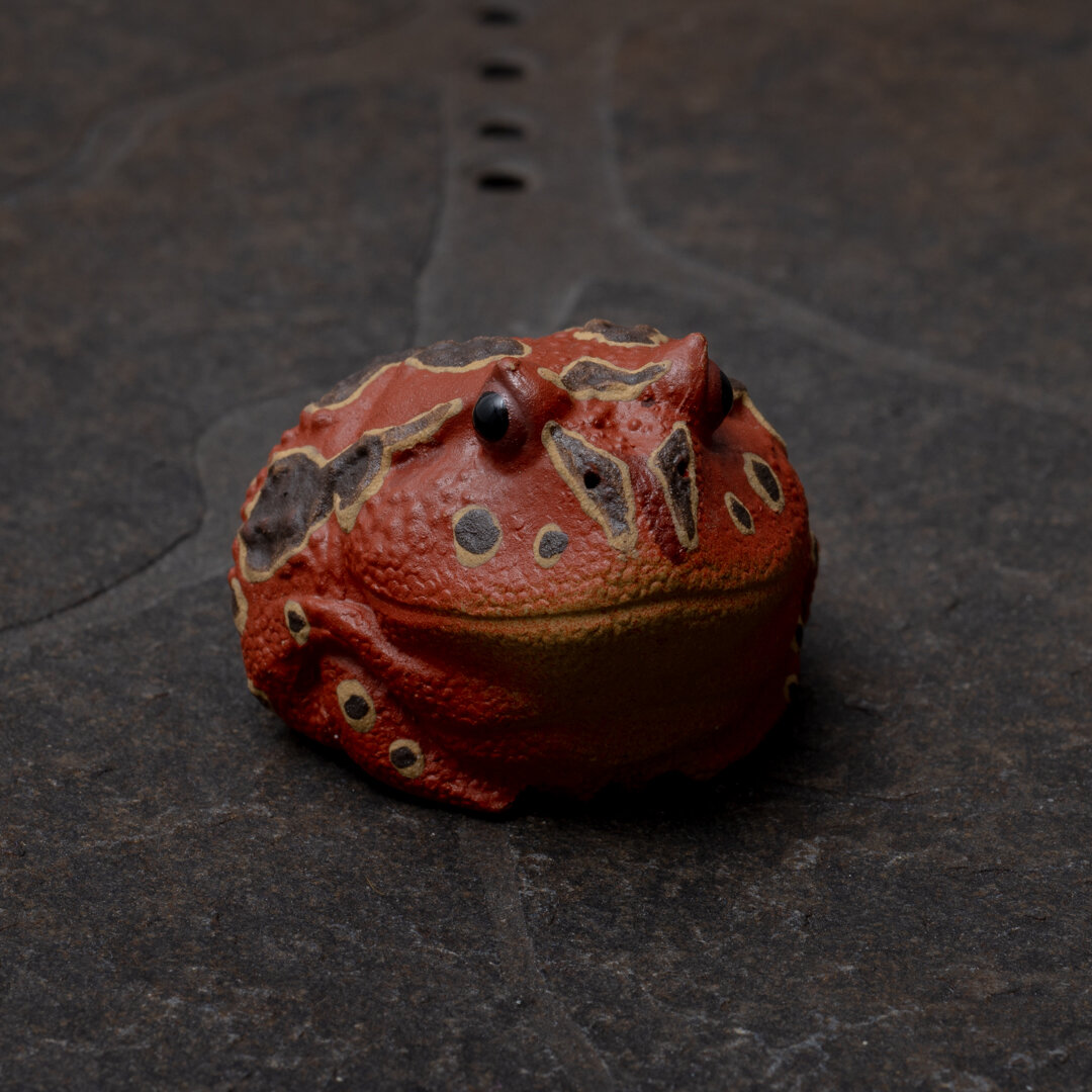 Чайная фигурка "Жаба", красная