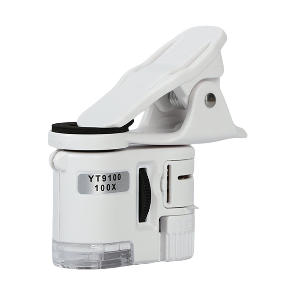 Увеличительное стекло для микроскопа с подсветкой для мобильного телефона с линзой для ручного микроскопа, удобная переноска для универсальных смартфонов