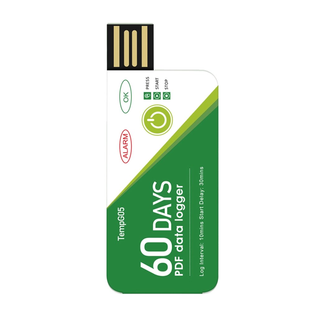 USB-регистратор данных температуры термометры ABS одноразовые одноразовые для транспортировки и хранения в холодовой цепи, 60 дней записи