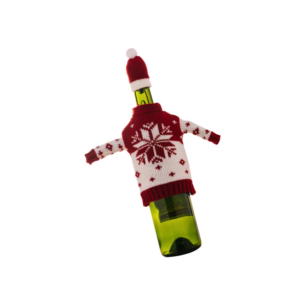 Рождественские украшения вязаная крышка для бутылки вина креативный мультяшный свитер крышка для бутылки вина Снеговик крышка для красного вина-крышка для бутылки вина A
