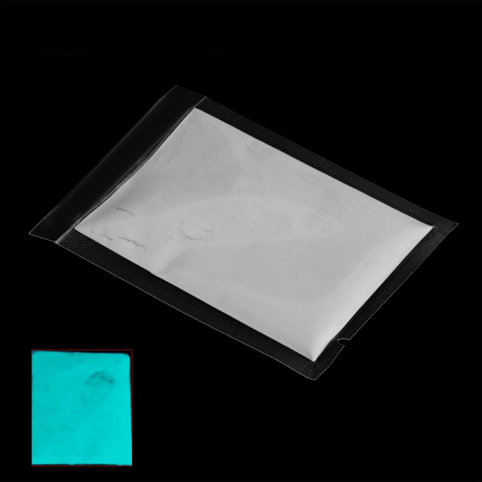 1 пакетик по 10 граммов светящегося порошка люминофора-синего и зеленого