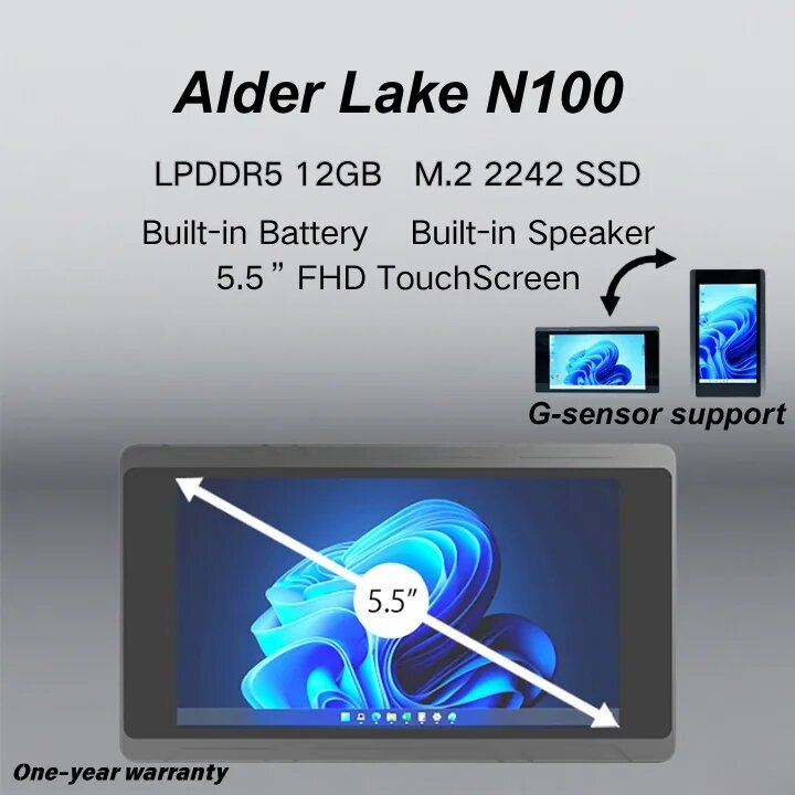 SZBOX JX5 карманный мини-ПК LPDDR5 12GB 2TB, ЕС