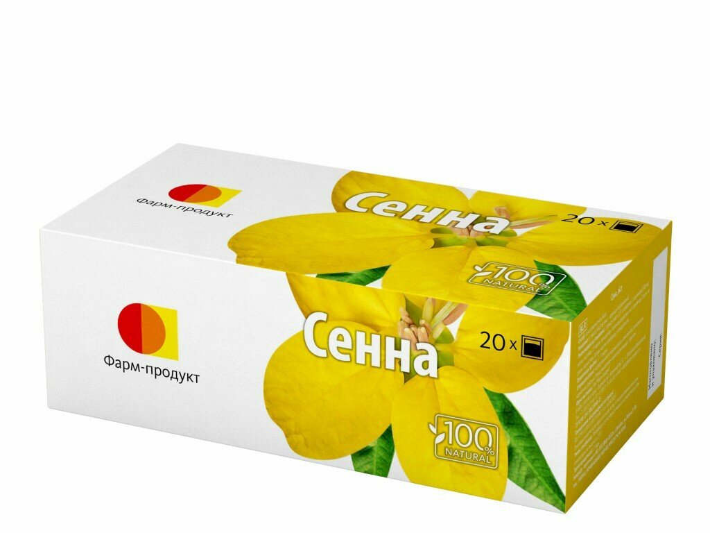 Чайный напиток Фарм-Продукт "Сенна", 100% натуральный, 20 пакетиков